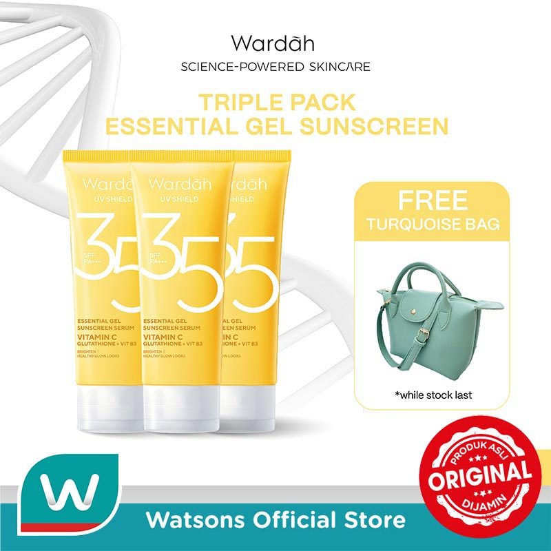 Jual TRIPLE Wardah UV Shield Essential Sunscreen Gel SPF 35 PA +++ 40 ...