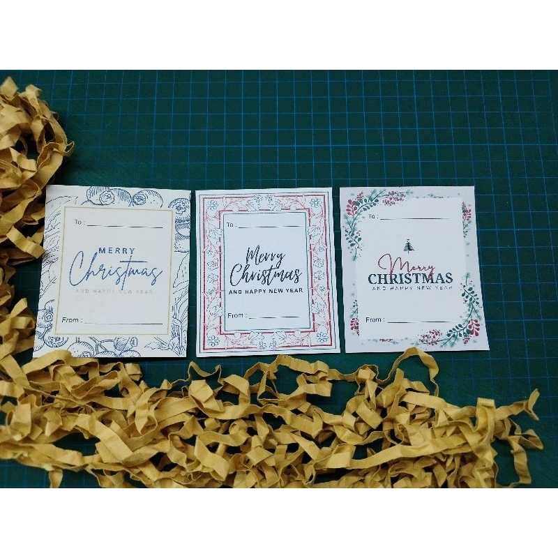 Jual kartu tag Christmas classic 20 pcs mix 3 motif | Shopee Indonesia