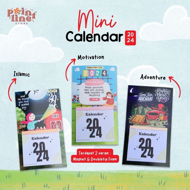 Jual Kalender Mini Magnet 2024 | Kalender Mini 2024 Tempel | Kalender ...