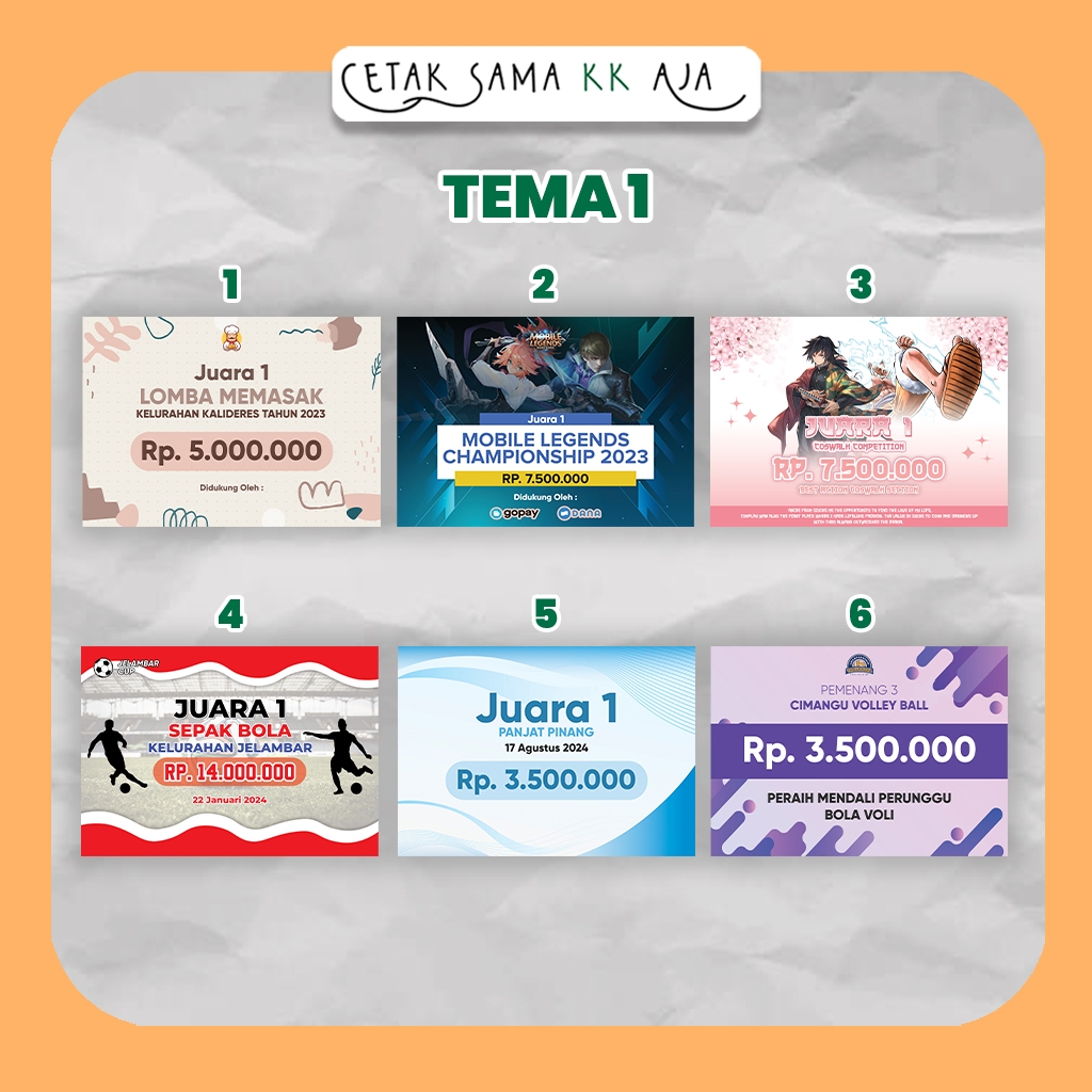 Jual CETAK PAPAN JUARA CUSTOM KOMPETISI LOMBA JUARA PAPAN SIMBOLIS JUARA | Shopee Indonesia