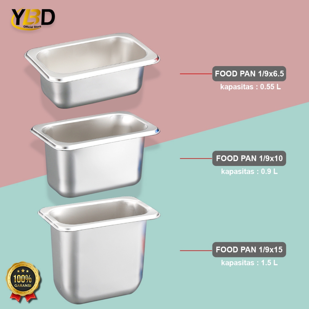 Jual Food pan wadah makanan stainless steel Ukuran ( 1/1 x 6.5 - 10 ...