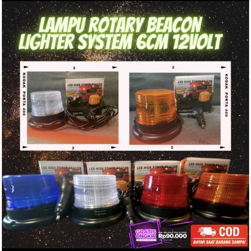 Jual Lampu Rotari Flash 9 Mode Colok Lighter varian Orange | Shopee ...