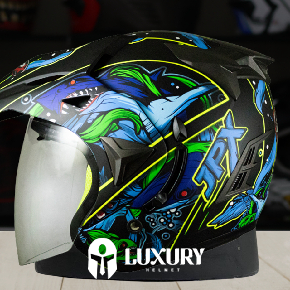 Jual Helm JPX SUPERMOTO - MOTIF SHARK - Helm Keren - Helm Murah ...