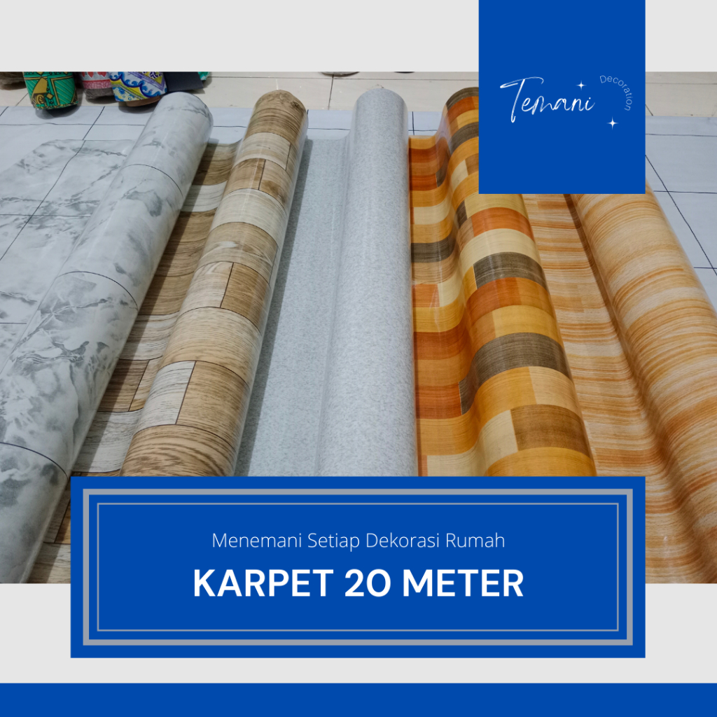 Jual Karpet Lantai Plastik 20 Meter Lebar 1 Meter Motif Beragam ...