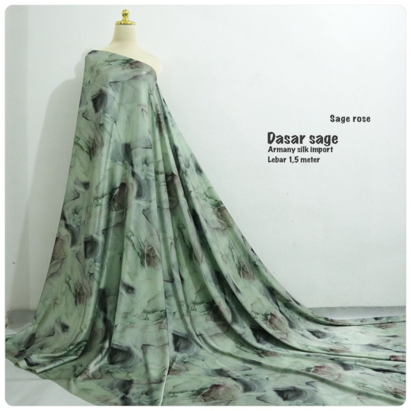 Jual Kain arnami silk brown | kain silk | armany silk | motif batik ...