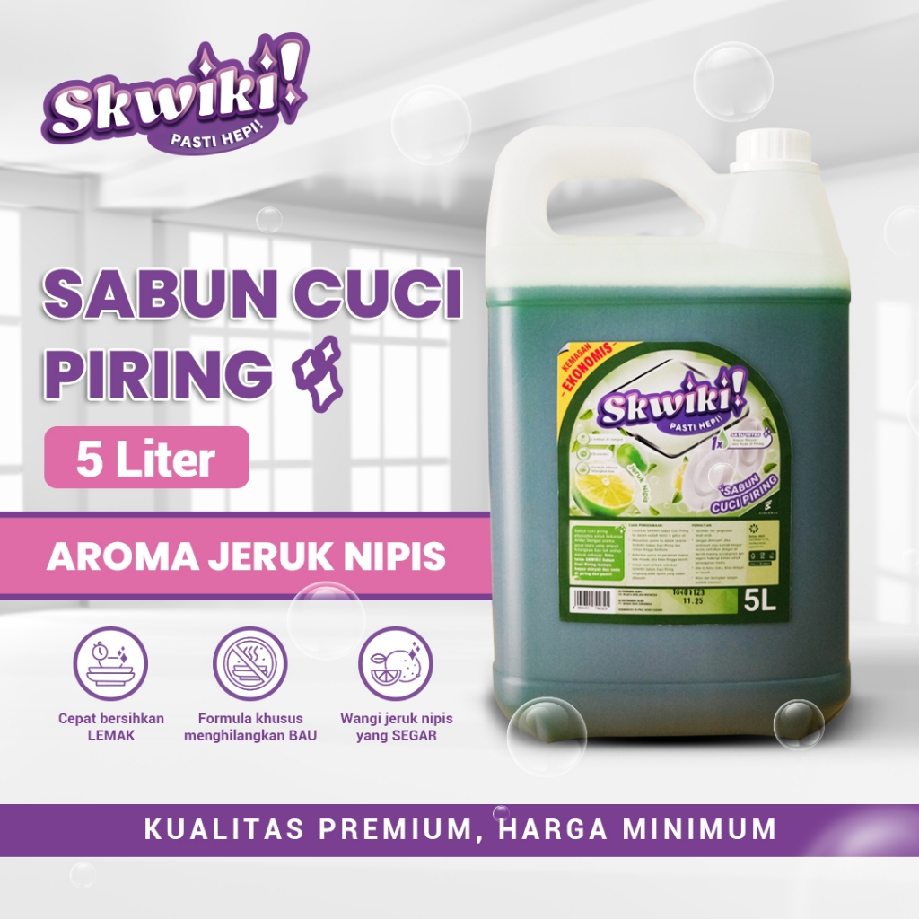 Jual SKWIKI! Sabun Cuci Piring Jeruk Nipis Jerigen 5L | Shopee Indonesia