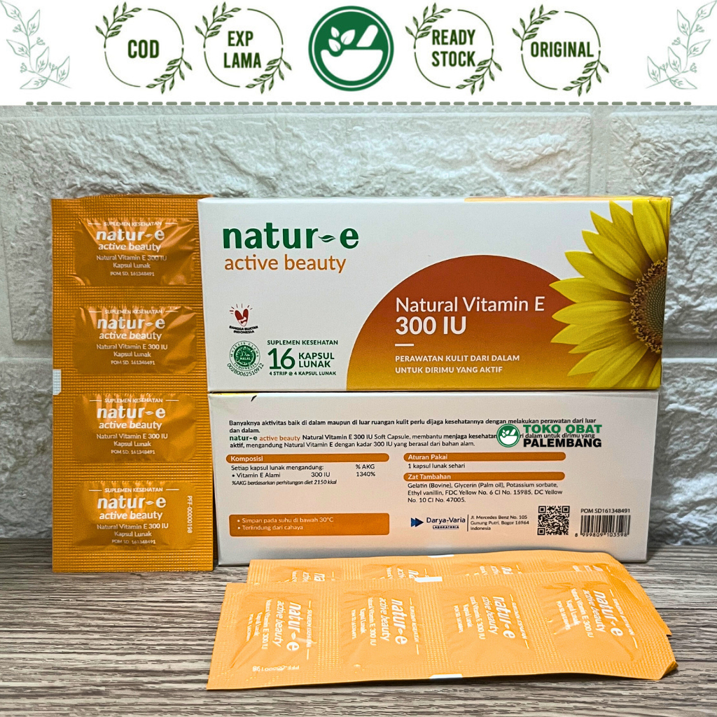 Jual Natur-E 300 IU 16 kapsul ACTIVE BEAUTY Daily Nourishing Natural Vitamin E NATURE NATUR -E ...