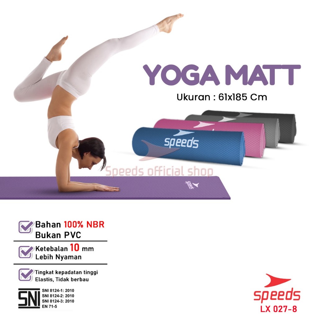 Jual SPEEDS Matras Yoga Mat Untuk Meditasi Yoga Gym Matrass Fitness ...