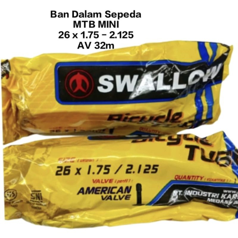 Jual Ban Dalam Sepeda 26 MTB MIni 26 x 1.75-2.125 AV 32mm Swallow | Shopee Indonesia