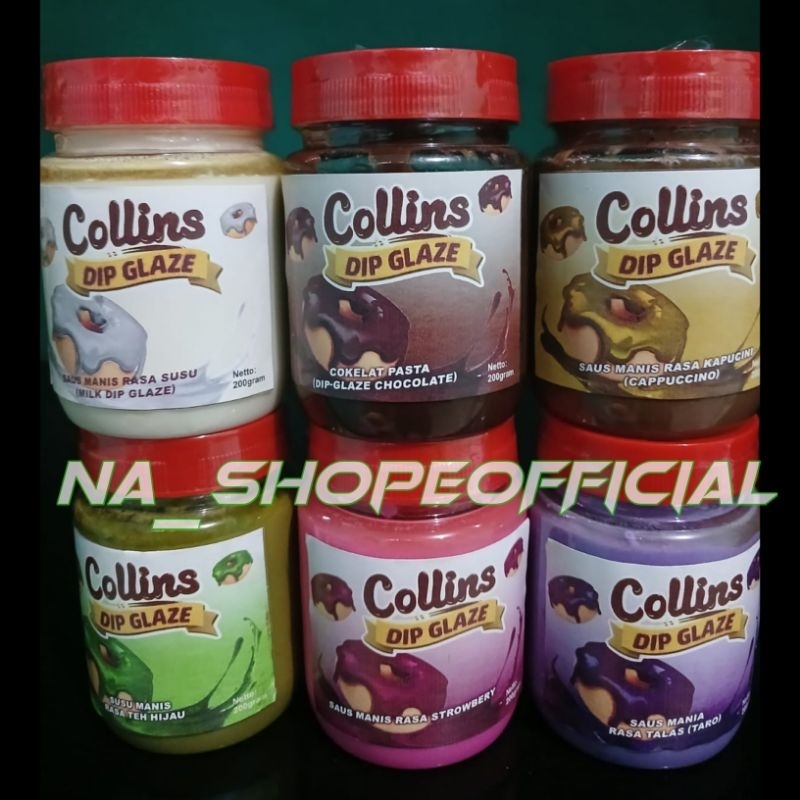 Jual Collins Dip Glaze 200gram ( Repack) Aneka Rasa | Shopee Indonesia