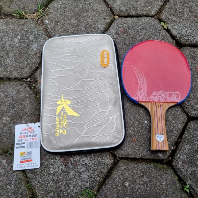 Jual Double fish K2-C carbon premade bat bet ping pong | Shopee Indonesia