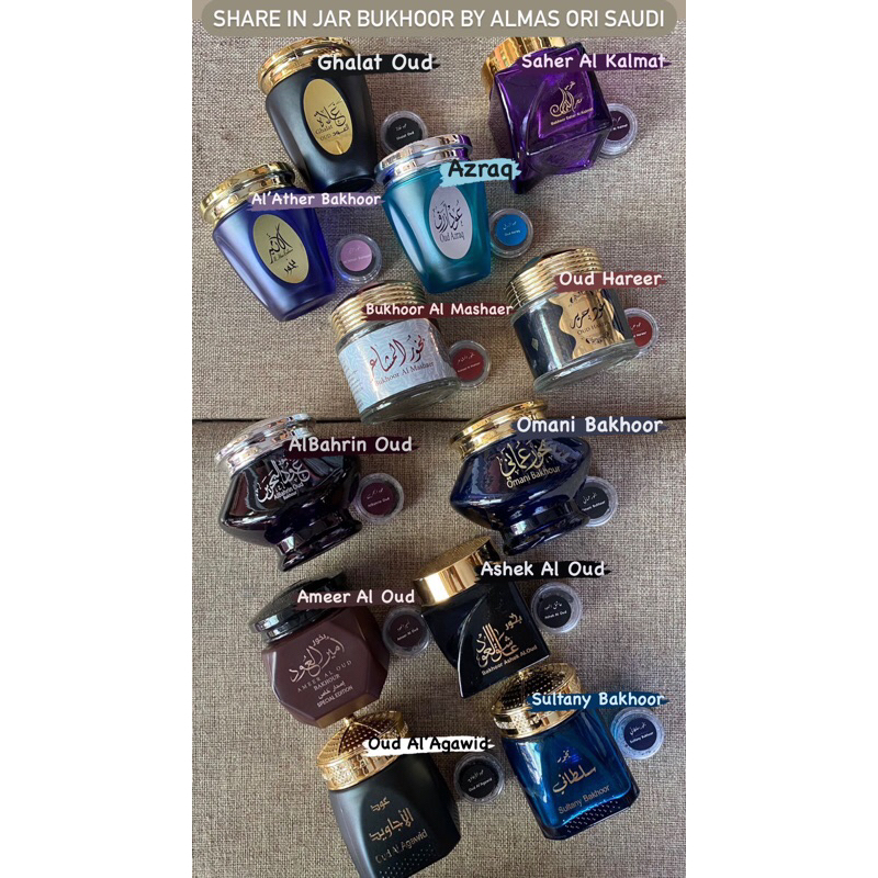 Jual (Share In Jar) Bukhoor By Almas Ori Saudi /Bukhur /Dupa /Dupa ...