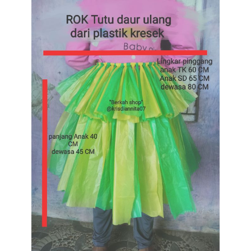 Jual Rok daur ulang plastik||Rok tutu daur ulang || baju plastik ...
