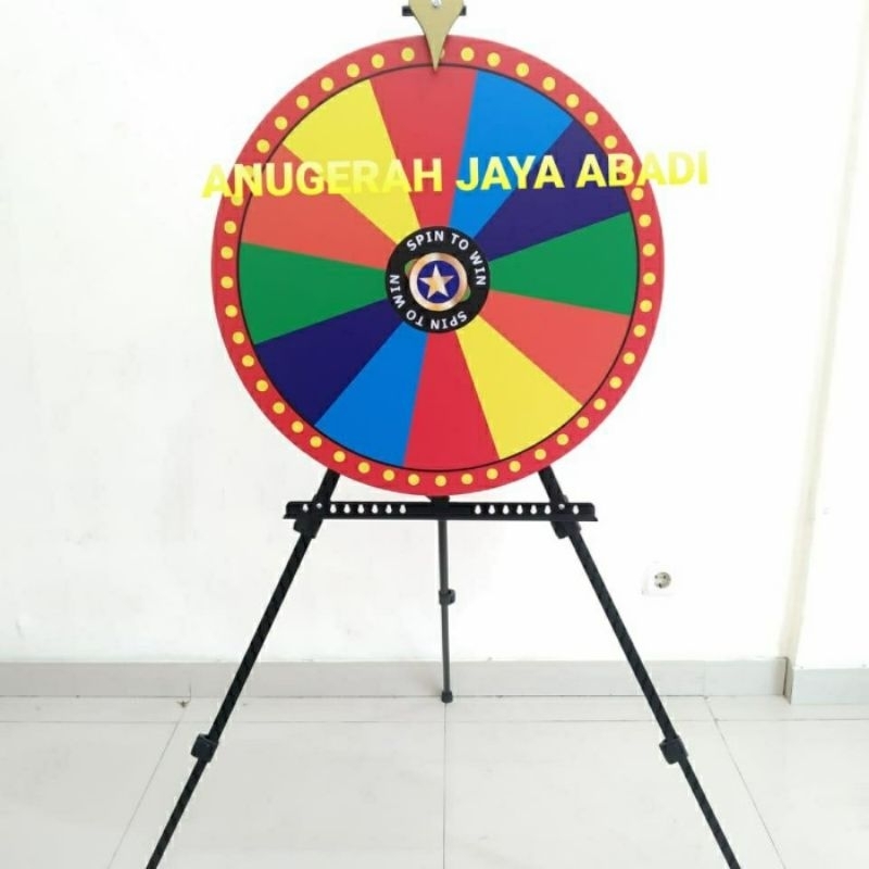 Jual WHEEL OF FORTUNE MEJA RANGKA BESI 50CM / RODA UNDIAN MEJA 50 ...