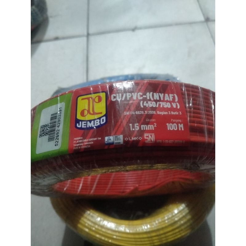 Jual Kabel 1x1,5mm Nyaf serabut Jembo 100M | Shopee Indonesia