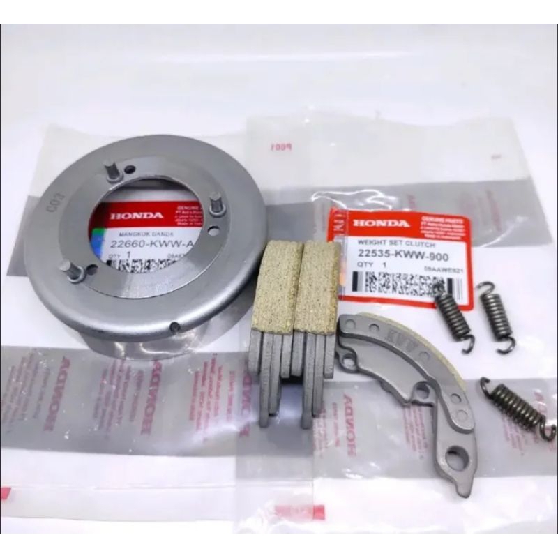 Jual Kampas Ganda KWW + Mangkok Ganda KWW Honda Revo injeksi Blade new Revo fit Original ...