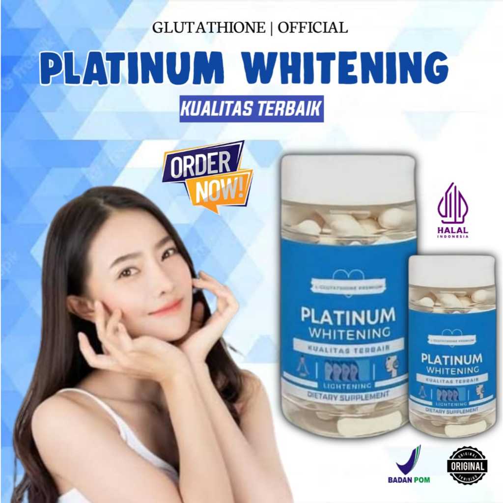 Jual Platinum Whitening Pemutih Badan Glutathione Pemutih Wajah dan ...