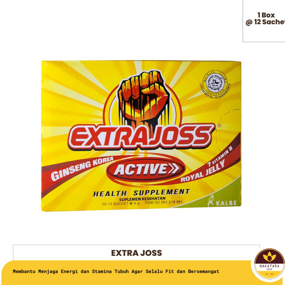 Jual EXTRA JOSS MINUMAN BERENERGI KEMASAN DUS ISI 12 SACHET jl7ct | Shopee Indonesia