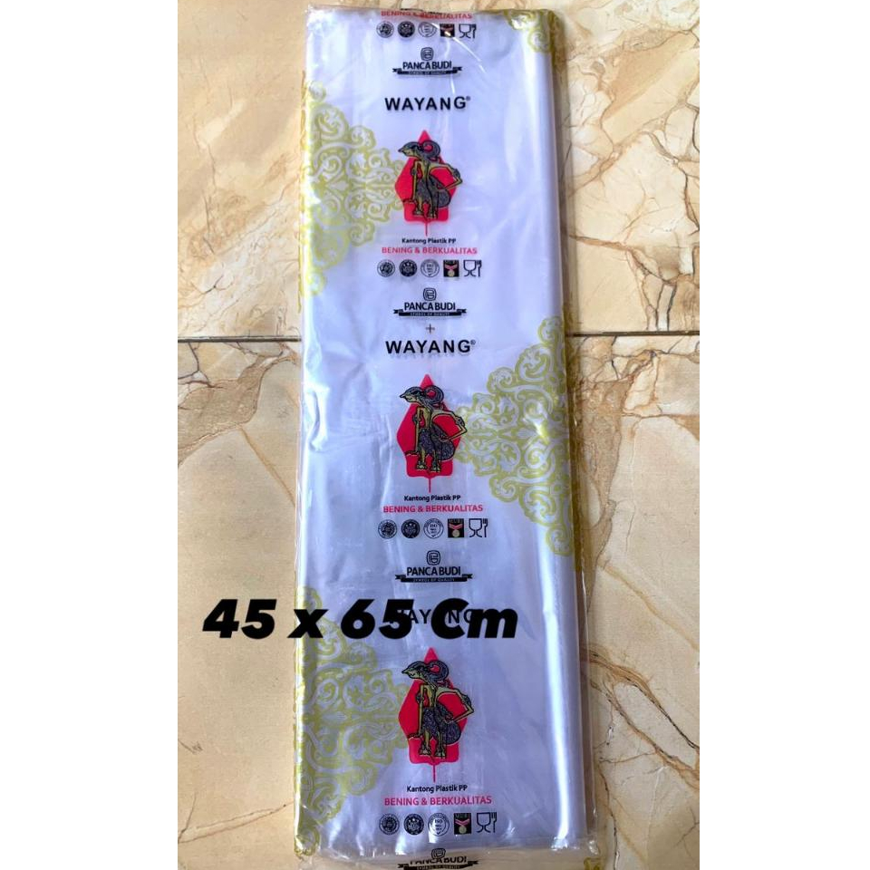 Jual PLASTIK PP WAYANG 30 Mic UKURAN 45 x 65 Cm / PP WAYANG / PLASTIK ...