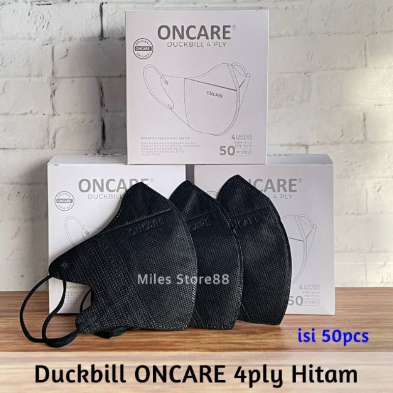 Jual Masker Duckbill Facemask ONCR isi 50pcs Dewasa Earloop Bergaris ...