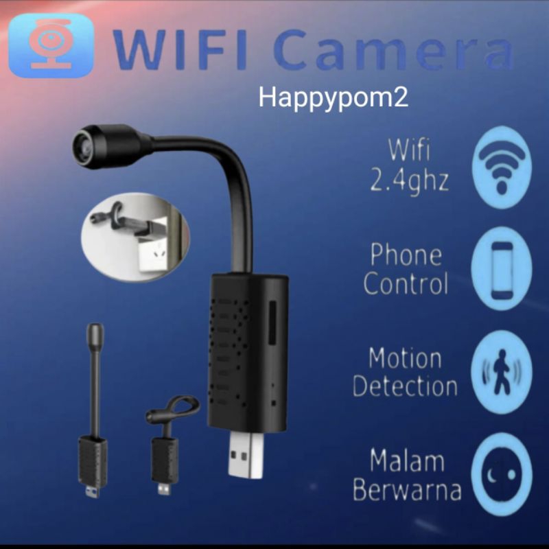 Jual Smart Mini Camera Wifi USB Ip Camera - Spy Camera USB Flexible ...