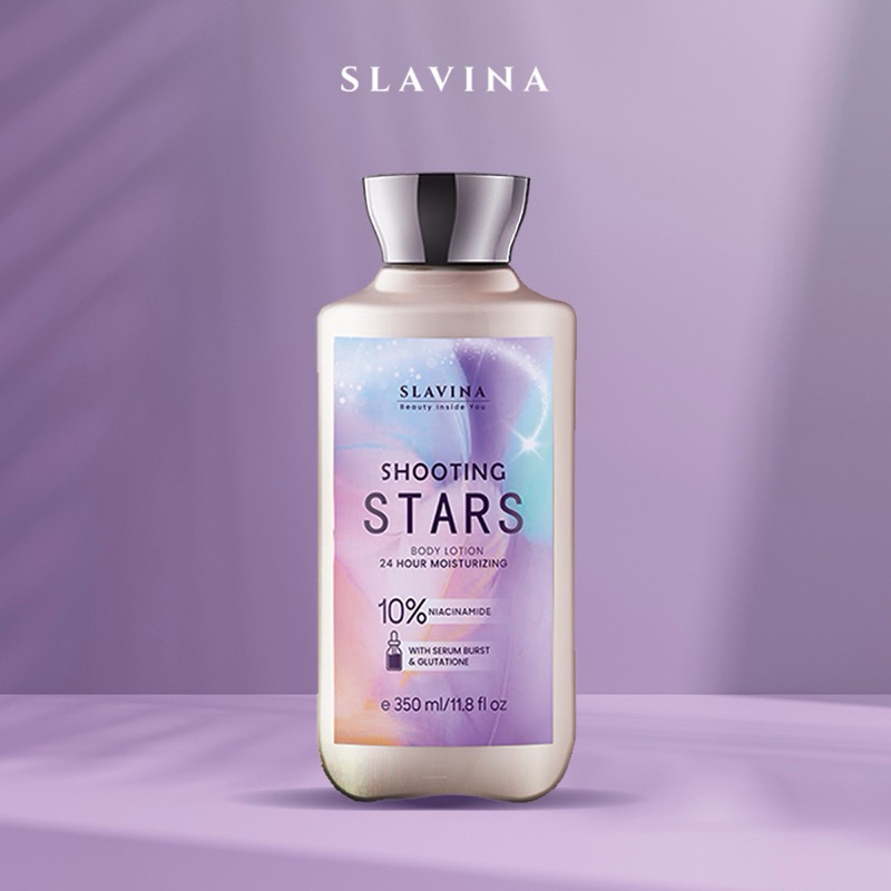 Jual SLAVINA Body Lotion Shooting Stars Mosturizer 350ml | Shopee Indonesia