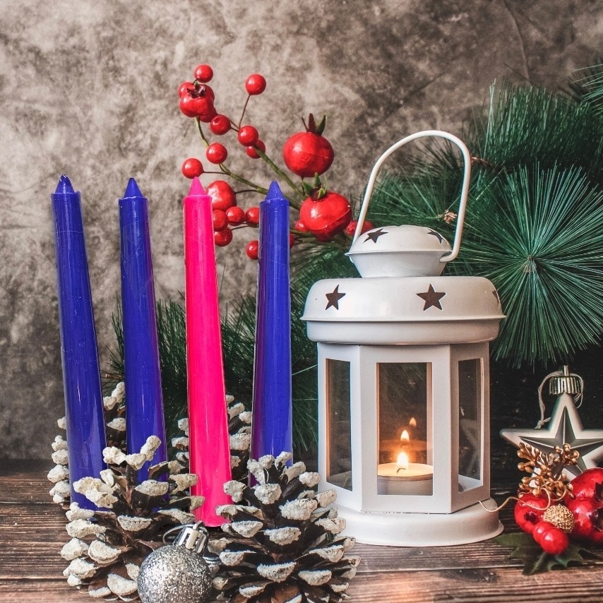 Jual Lilin Adven - lilin Advent - Lilin Ungu 3 pink 1 -Lilin stearin ...