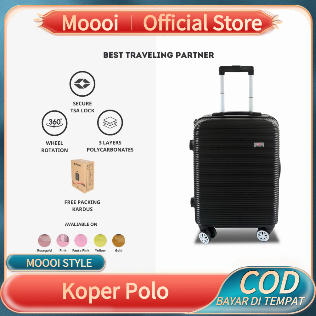 Jual MOOOI Koper 18 Inch Polo Koper Fiber Import Murah | Shopee Indonesia