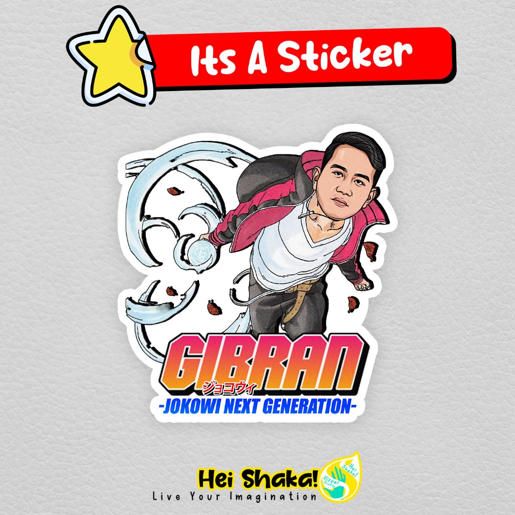 Jual Stiker Gibran Jokowi Next Generation Sticker Boruto Rakabuming ...