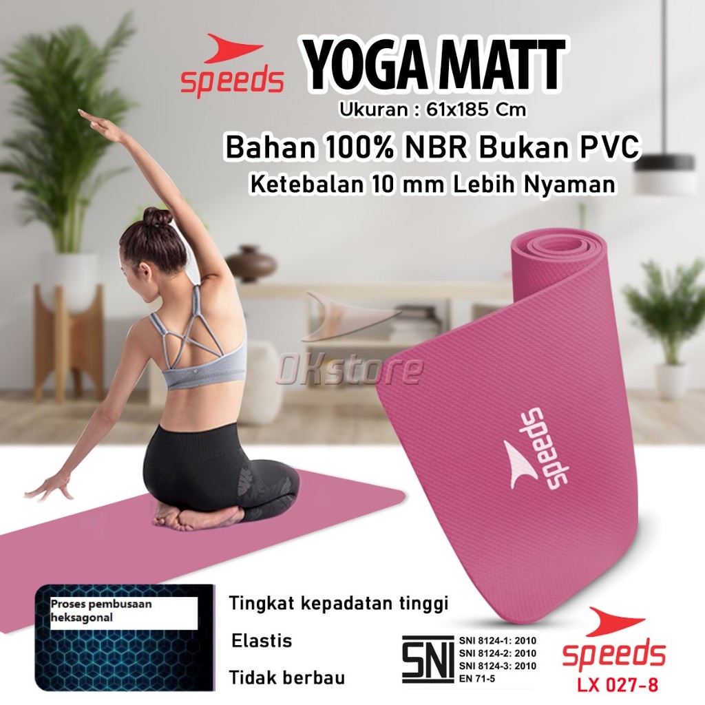Jual SPEEDS Matras Yoga Mat Karpet Matras Olahraga Yoga Mat Anti Slip ...