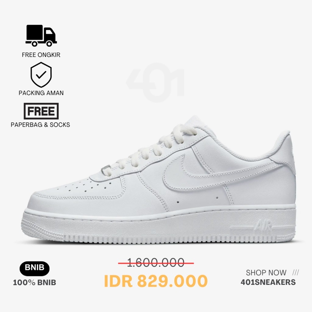 Jual Sepatu Air Force 1 Triple White Authentic 100% BNIB | Shopee Indonesia