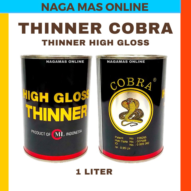 Jual THINNER COBRA 1 LITER HIGH GLOSS / PENGENCER CAT MOBIL THINNER ...