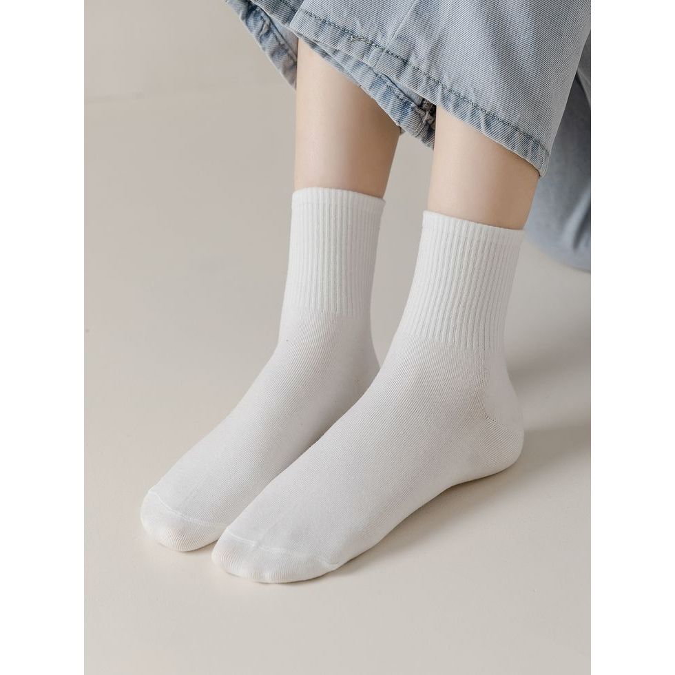 Jual Kaos Kaki Cewek Cowok Polos / Kaus Kaki Gaya Korea Jepang | Shopee ...