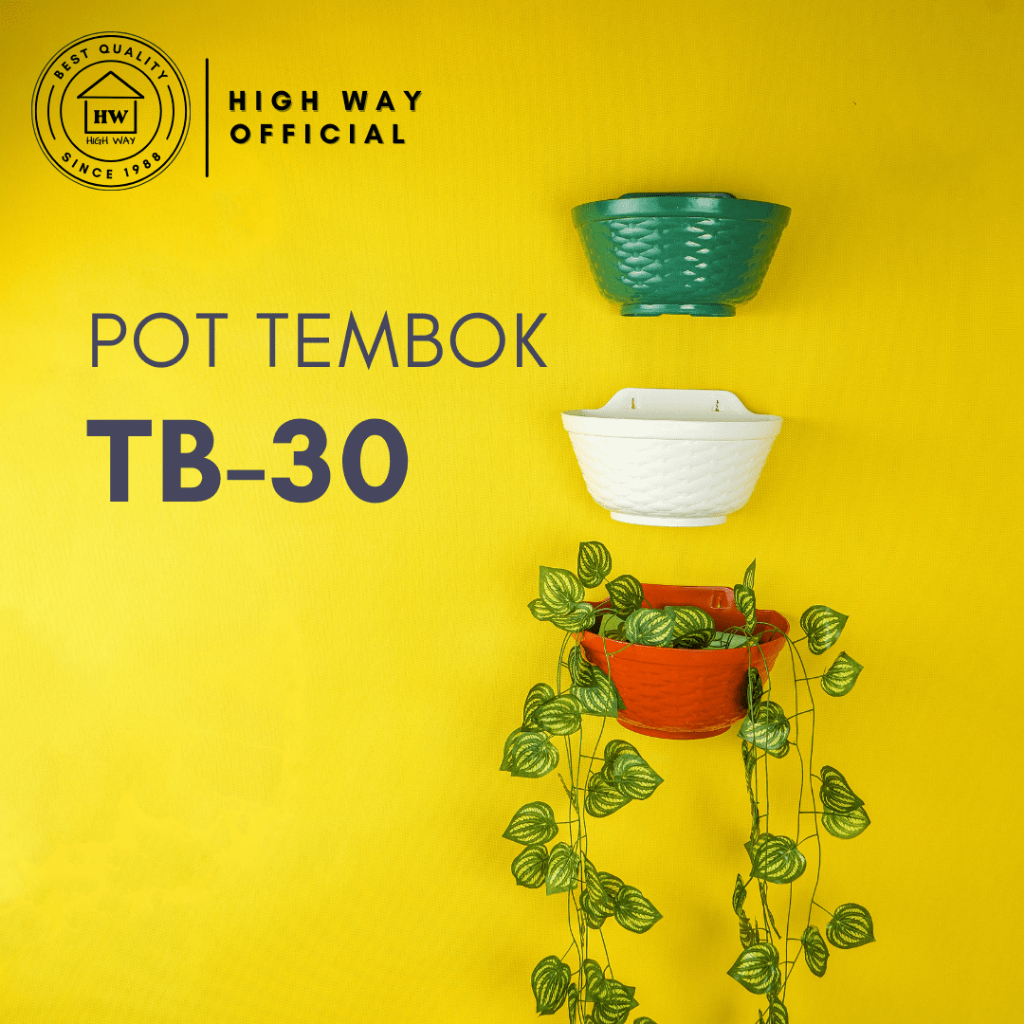 Jual HIGH WAY - Pot Tembok Plastik 30 Bunga Premium Motif Anyam Unik ...