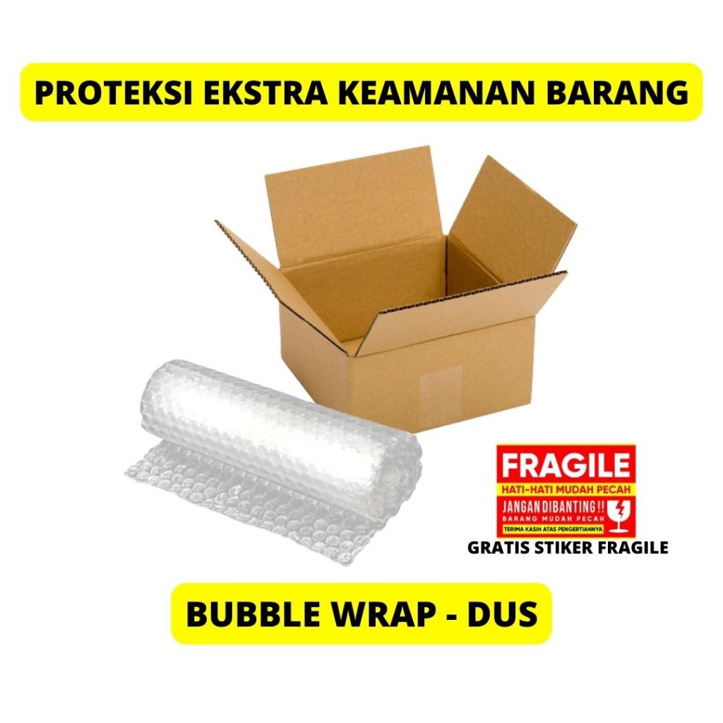 Jual Bubble Wrap + Dus (GRATIS stiker fragile merah / tahan banting ...
