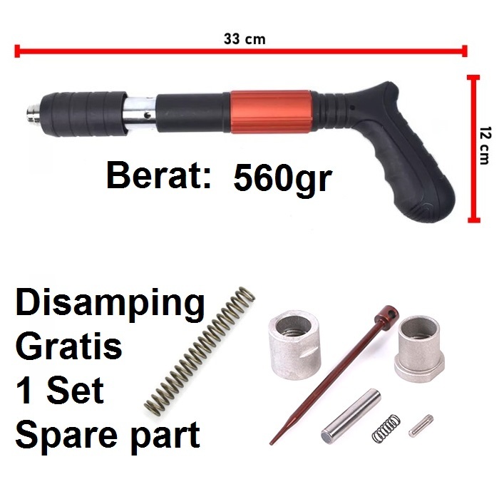 Jual Mini Stampset T500 T1000 Mesin Stamp Alat Tembak Paku 7.3mm 8.5mm ...