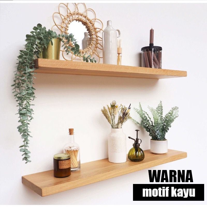 Jual Rak Ambalan Dinding Minimalis Hiasan Papan Hambalan Kayu Laci ...