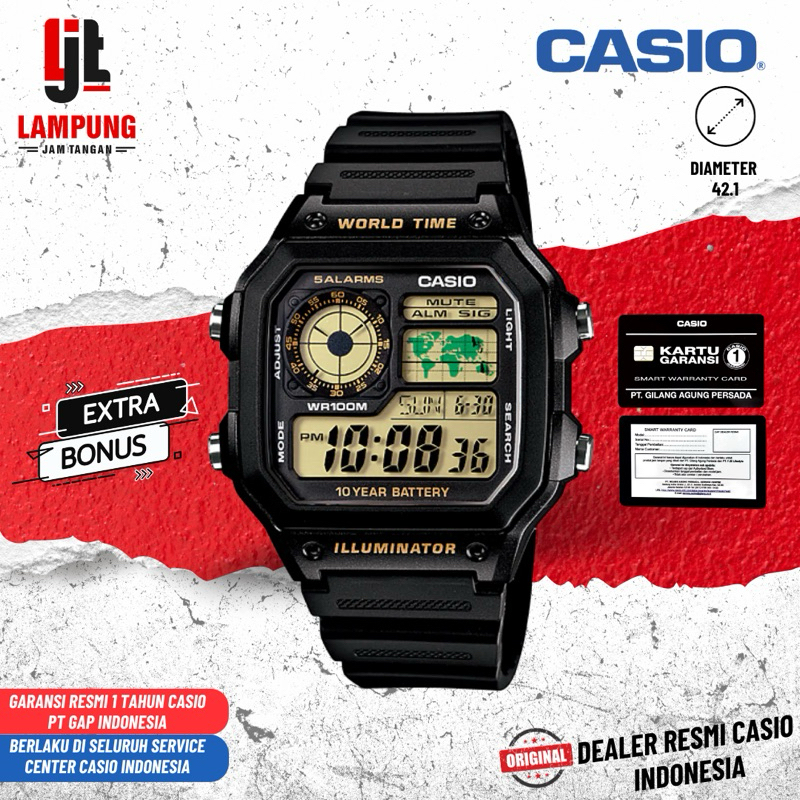 Jual Casio AE-1200WH-1BV AE 1200WH | Shopee Indonesia