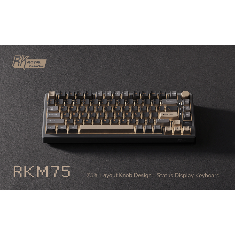 Jual Royal Kludge RK M75 Wireless 3-Mode LED Gasket Mechanical Keyboard ...