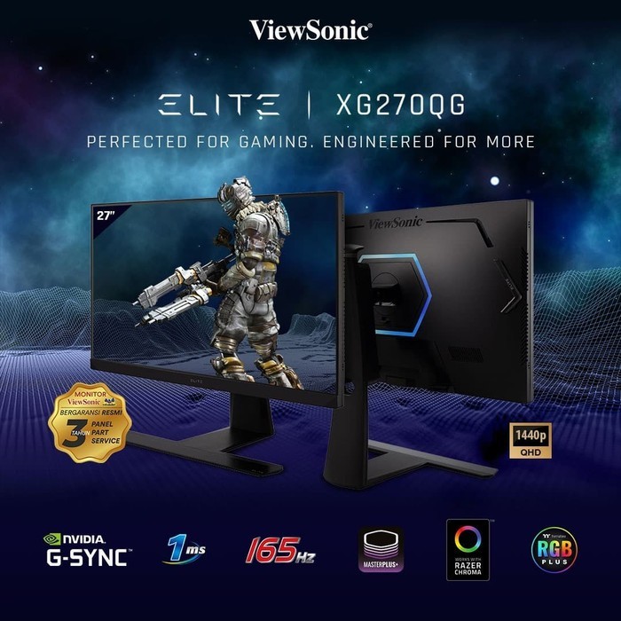 Jual Monitor Gaming 27" ViewSonic XG270QG 165Hz 1ms IPS G-Sync QHD ...