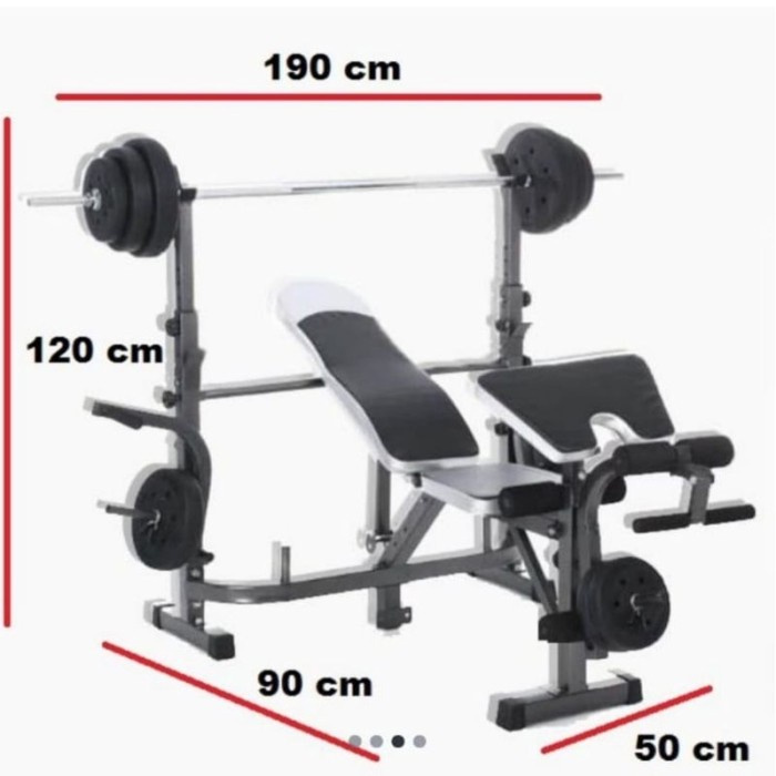 Jual Paket Lengkap Bench Press Stick dan Beban 40kg Benchpress Home Gym ...