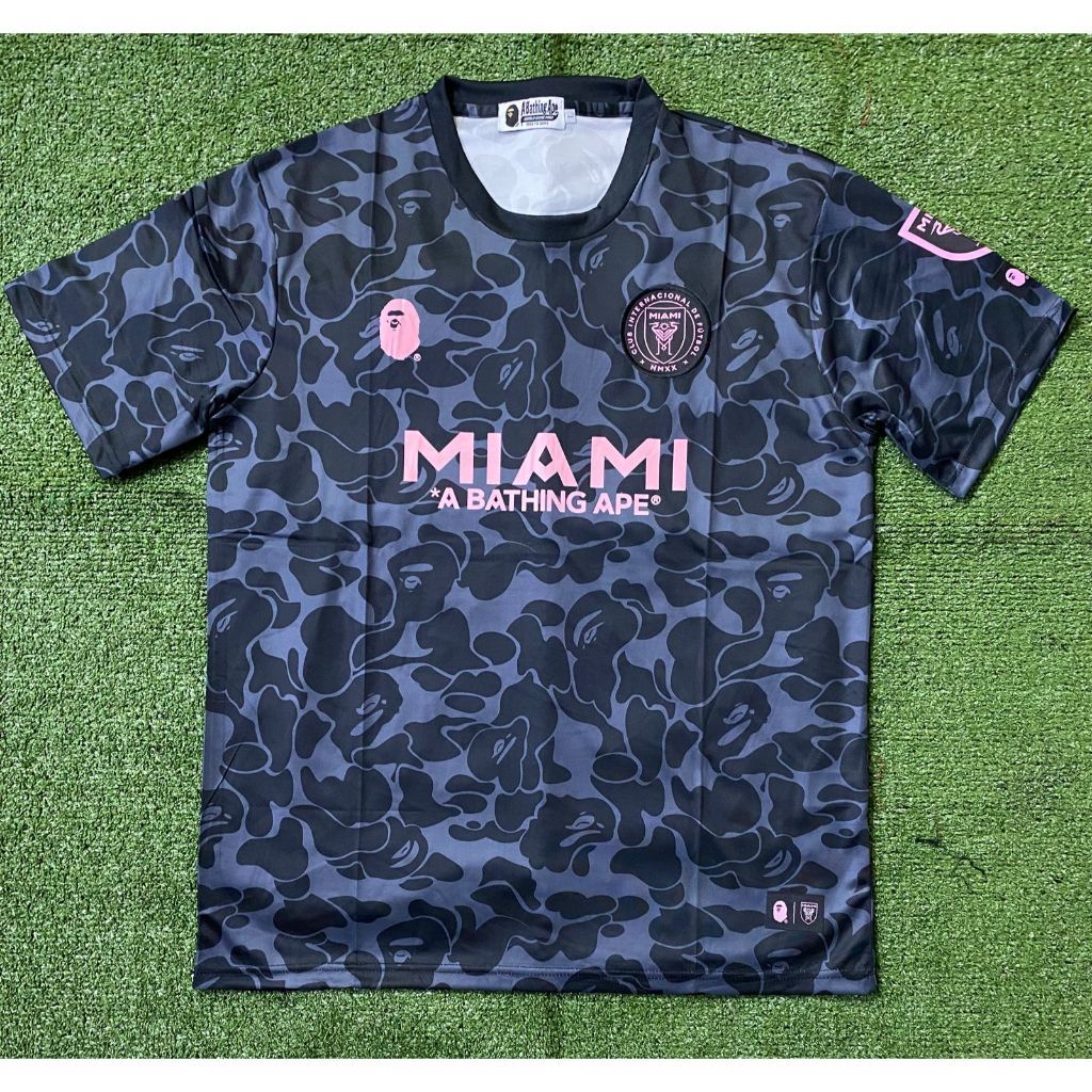 Jual JERSEY BOLA MIAMI X BAPE BLACK 2023 2024 GRADE ORI IMPORT PREMIUM ...
