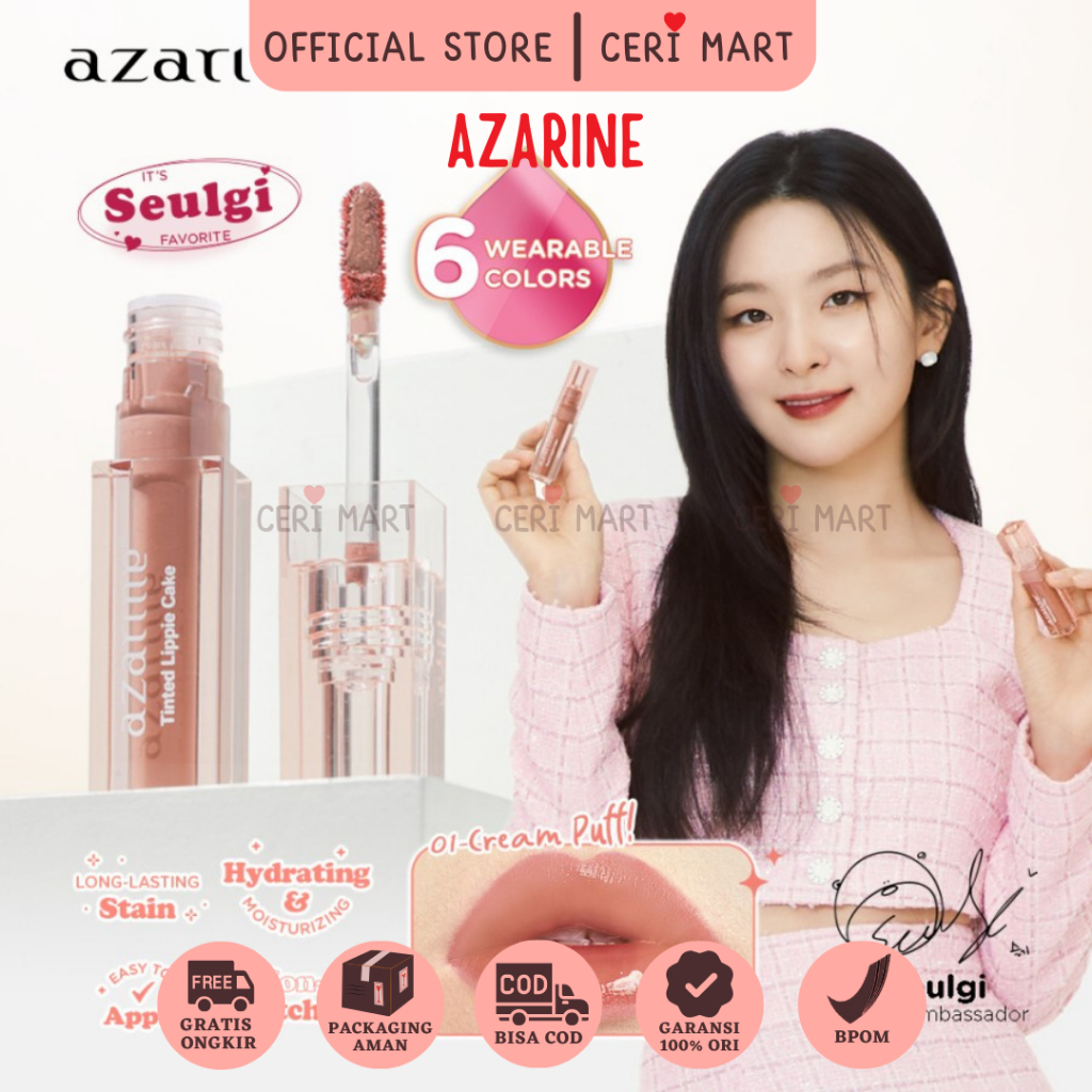 Jual [Azarine x Red Velvet] Tinted Lippie Cake Lip Tint 2.9ml - LipTint ...