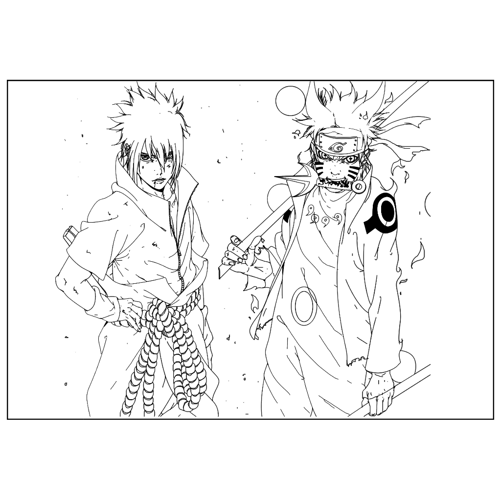 Jual Kertas Gambar Mewarnai Tema Naruto | Kertas Mewarnai | Murah ...