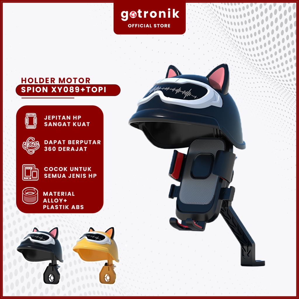 Jual Holder Hp Motor + Topi Helm Lucu EVOGRIP XY089 plus GEN 2 Phone ...