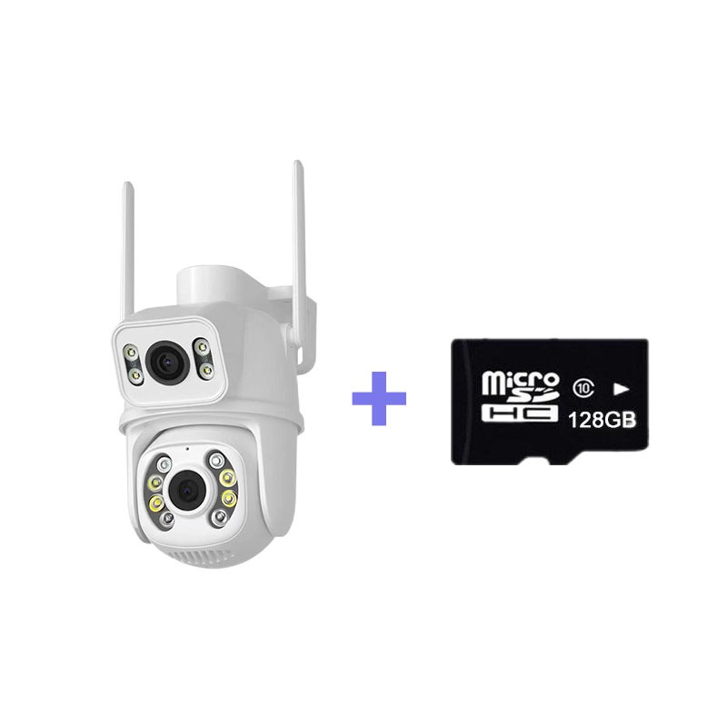 Jual SEYETU Smart 8MP IP Dual Lens Camera CCTV WiFi Outdoor 360° PTZ ...