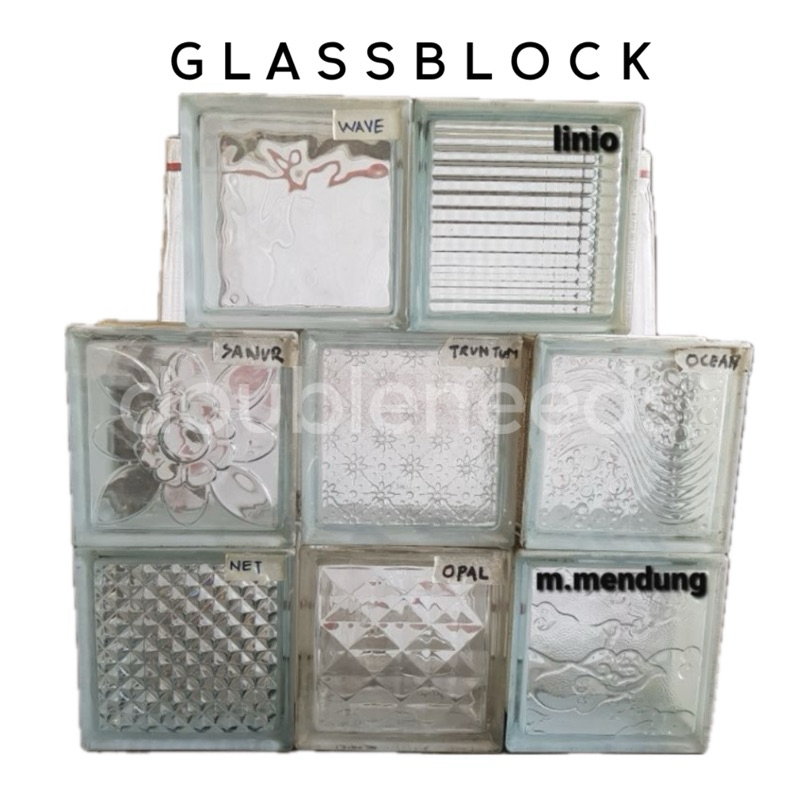 Jual GLASS BLOCK MOTIF / GLASS BLOCK KACA / GLASS BLOCK DINDING ...