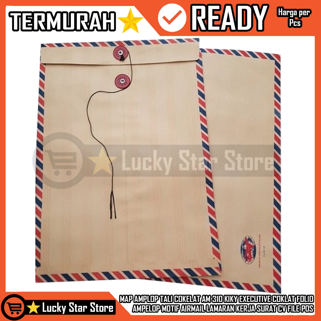 Jual Map Amplop Am 310 Kiky Tali Ampelop Coklat Cokelat Executive Folio ...