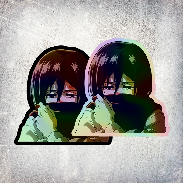 Jual STICKER HOLOGRAM ANIME MIKASA ACKERMAN ATTACK ON TITAN (SHINGEKI ...