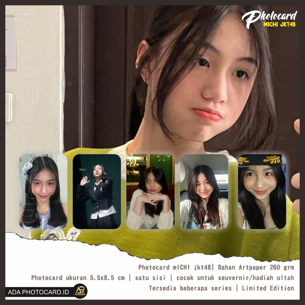 Jual Photocard Michelle Alexandra (Michie JKT48) Isi 50 Pcs Murah Bonus Stiker dan Inner Slevee ...